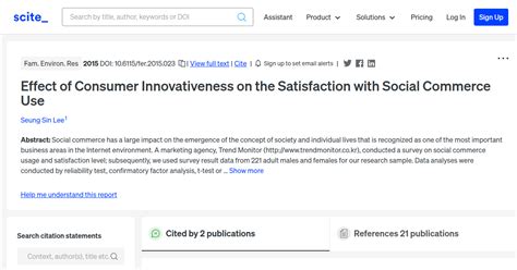 Effect Of Consumer Innovativeness On The Satisfaction With Social Commerce Use
