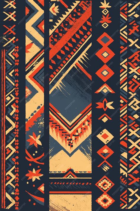 Filipino Ifugao Patterns With Tribal Motifs Premium Ai Generated Vector