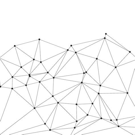 Premium Vector Abstract Polygonal Mesh With Black Nodes And Thin