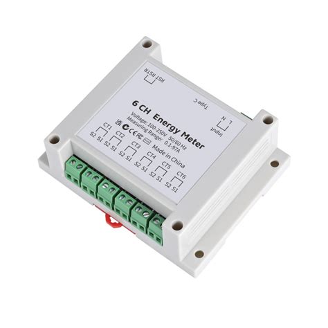 6 Ch Energy Meter Made For Tasmota Athomtech