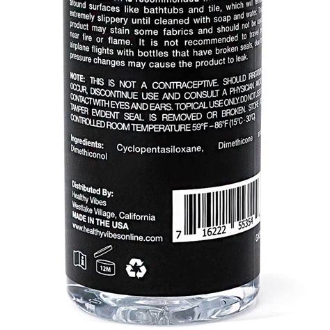 Silicone Based Sex Lube Black Label Lubricant By Healthy Vibes