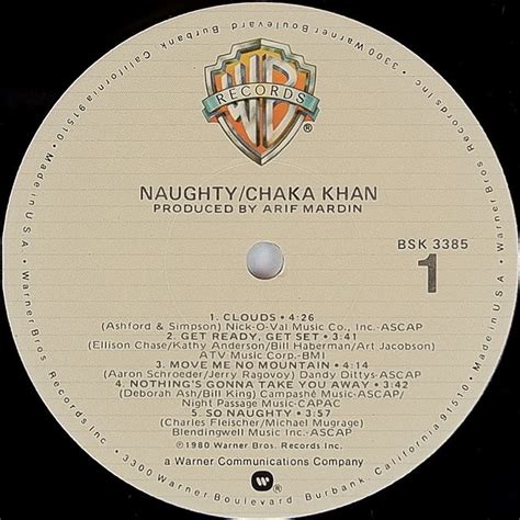 Chaka Khan Naughty Warner Bros Lp