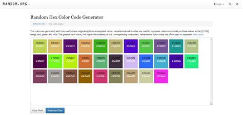 Color Code Generator Lomijet