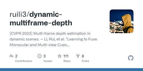 Github Ruili3dynamic Multiframe Depth Cvpr 2023 Multi Frame Depth