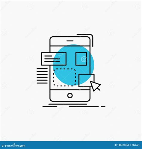 Drag Mobile Design Ui Ux Line Icon Stock Vector Illustration Of Line Abstract 145426760