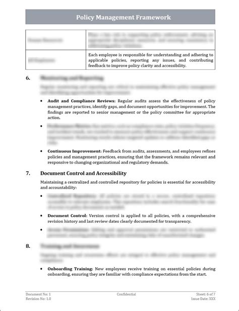 Policy Management Framework Template Itsm Docs Itsm Documents And Templates