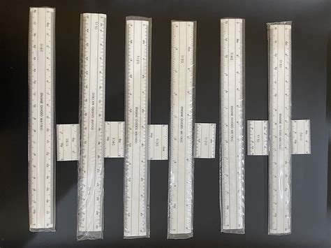 Standard Instruments Plotting Scale Set Of 6 Pcs With Bits For Measuring Plots And Land Area
