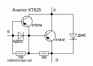 Транзистор КТ825, kt825 характеристики (datasheet)