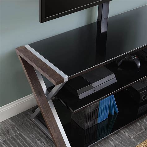 Xavier 56in Brown 3 In 1 Flat Panel Tv Stand Whalen Furniture