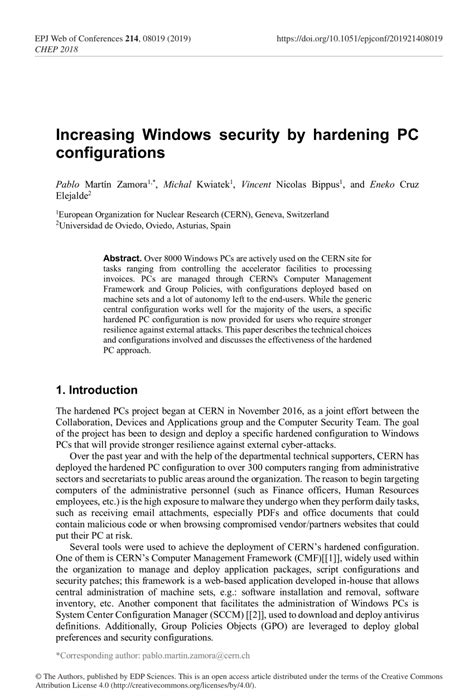 PDF Increasing Windows Security By Hardening PC Configurations