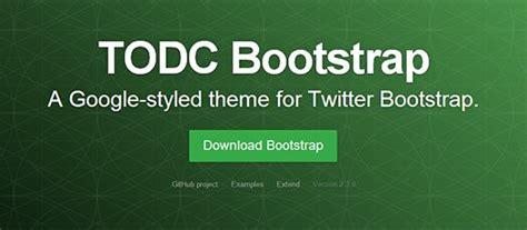Free Google Styled Theme For Twitter Bootstrap TODC Bootstrap Greepit