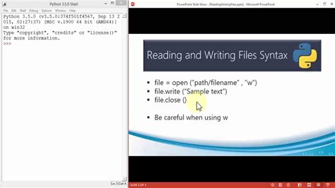 The Basic Python Programming Reading And Writing Files Video 1 Part 3 Youtube