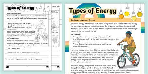 Types Of Energy Teacher Made Twinkl