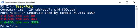 Test Port Use Powershell As A Port Scanner Sid 500com