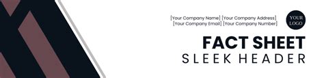 Free Fact Sheet Sleek Header Template To Edit Online