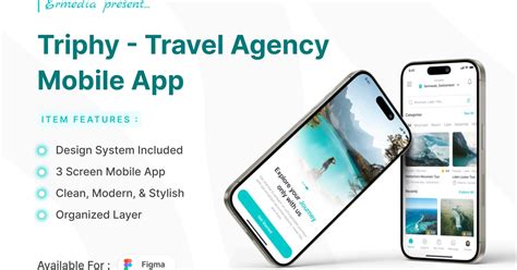 Triphy Travel Agency Mobile App Ui Kit Ux And Ui Kits Ft Uiux And Business Envato