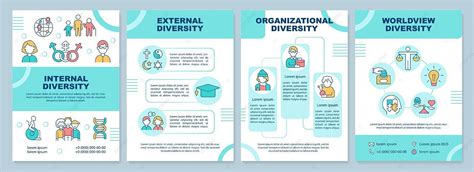 Workplace Diversity Turquoise Brochure Template Poster Company Culture