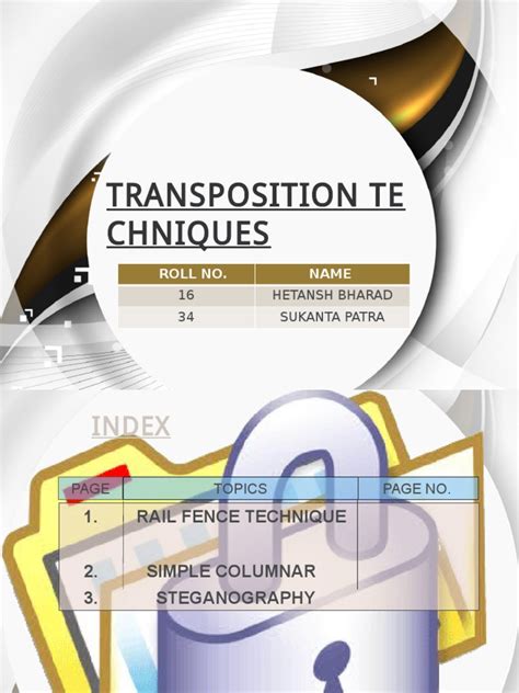 transposition techniques pdf cipher cryptography