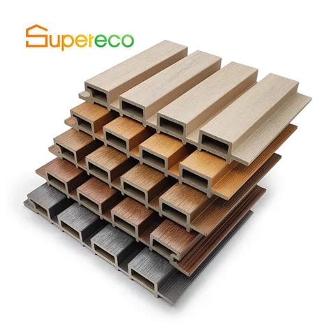 Co Extrusion Fluted Wpc Castellated Cladding Claddin Decking Wall Panel Wpc Co Extrusion
