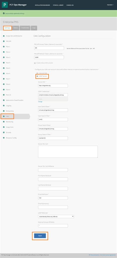 Integration Vmware Enterprise Pks With External Ldap Kontainers