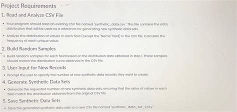Solved Project Requirements Read And Analyze CSV File Chegg