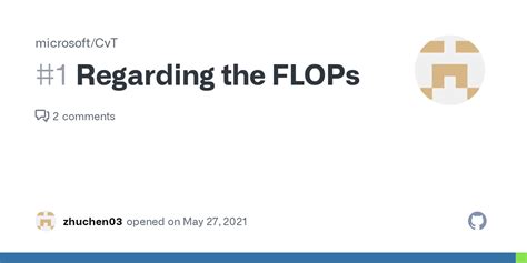 regarding the flops · issue 1 · microsoft cvt · github