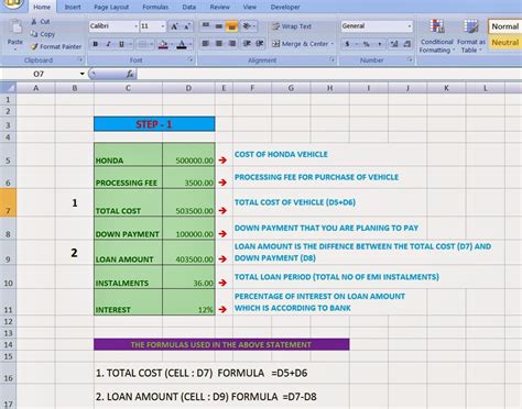 Madhu Krishna Blog How To Create Emi Calculator In Excel 2007