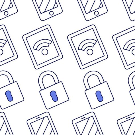 Flat Minimal Digital Lines Seamless Pattern With Crisp Geometric Strokes In Tiled Layout And