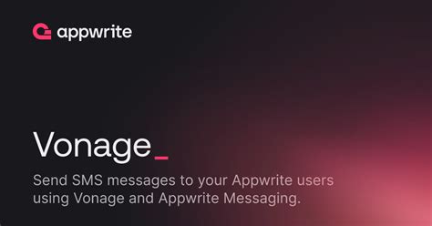 Vonage Docs Appwrite