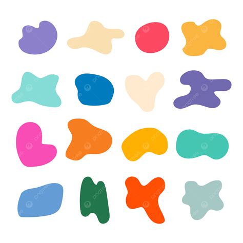 Organic Colorful Blob Shape Abstract Fluid Shapes Vector Blob Shape Colorful Blobs Abstract