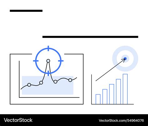 Data Analysis Targeting Growth With Charts Vector Image