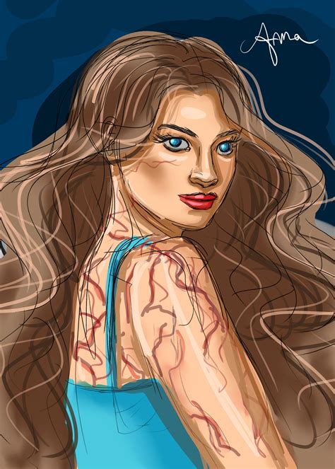 Biana Digital Drawing And Lizzy Bennet Pencil Portrait And Marker