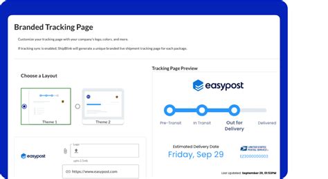 Branded Tracking Page Shipblink