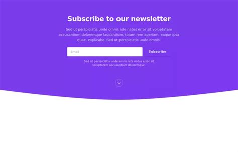 Subscribe To Our Newsletter Section Tailwind Css Example