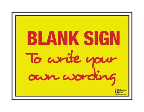 Blank Event Sign Running Imp Running Imp