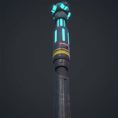 3d Model Sci Fi Lightning Pole Device Vr Ar Low Poly Cgtrader