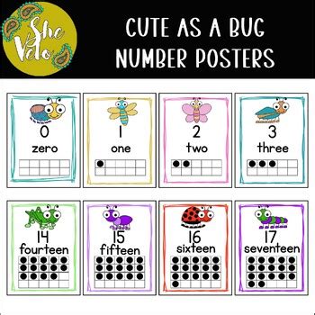 Cute As A Bug Number Posters With Ten Frames By SheVelo TPT