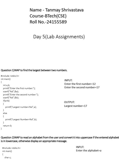Lab Assignment 3 Pdf Computing Computer Programming