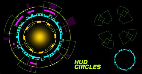 Hud Science Fiction Circles 2d Gui Unity Asset Store