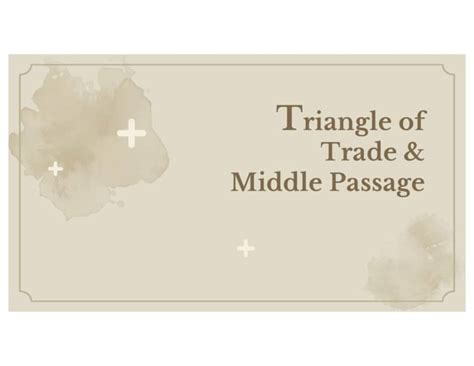 Triangle Of Trade And Middle Passage Interactive History Lesson And Guided