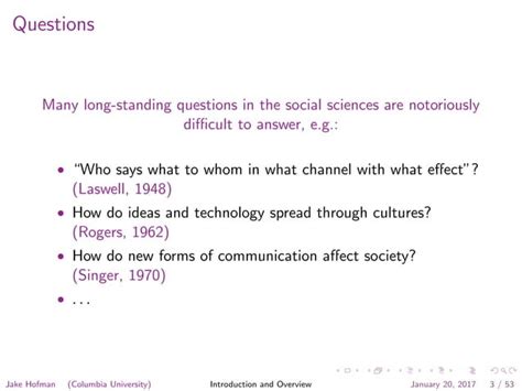 Modeling Social Data Lecture 1 Overview Ppt