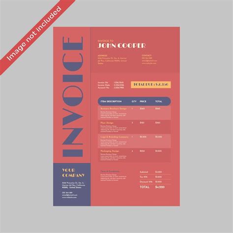 Premium Vector Invoice Template