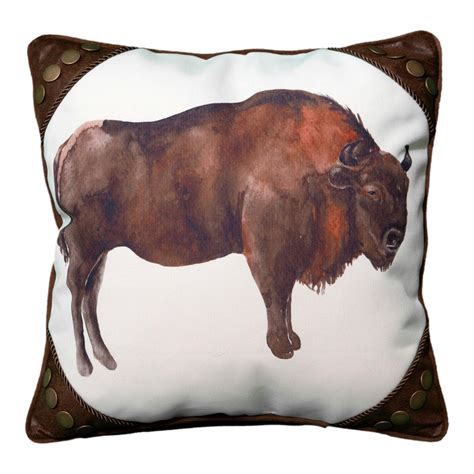 Wrangler Bison Throw Pillow Buffalo Decor Your Western Decor