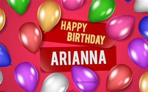 Scarica 4k Arianna Buon Compleanno Sfondi Rosa Compleanno Di Arianna