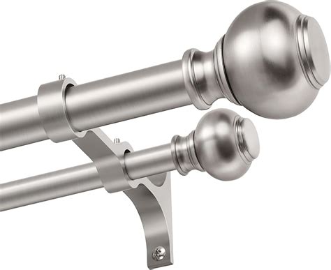 1 Inch Double Curtain Rods 72 To 144 Inches Adjustable
