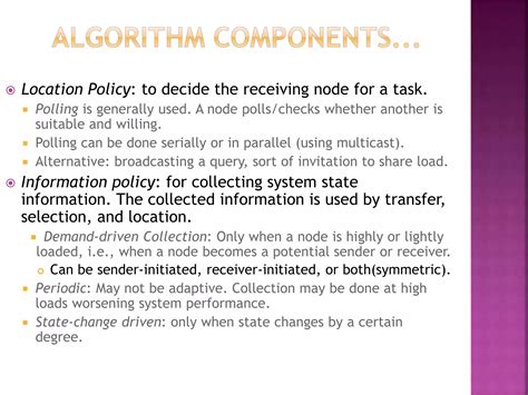 Types Of Load Distributing Algorithm In Distributed System Ppt