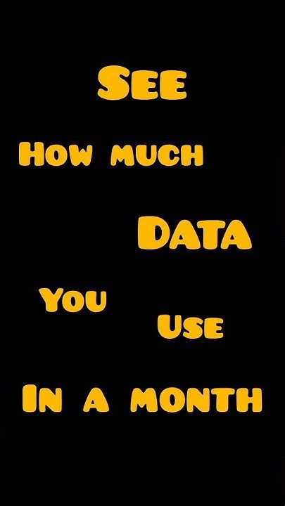 Hoe To See Wifi Data Usage In Mobile Phone Youtube