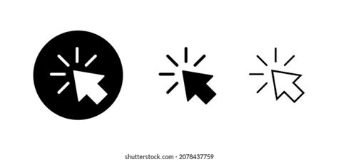 click icon set pointer arrow icon stock vector royalty free
