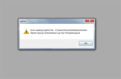 error message when sending su files to lay out layout sketchup