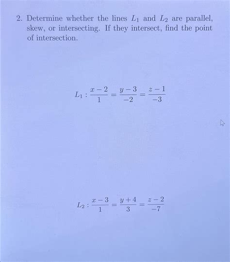 solved determine whether the lines l1 ﻿and l2 ﻿are parallel